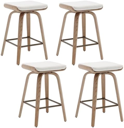Amazon.com: BESTANO Swivel Bar Stools Set of 2 for Island Kitchen, 26 ...