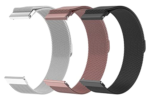 AONES Pack of 3 Magnetic Loop Watch Strap Compatible for Noise Colorfit ...