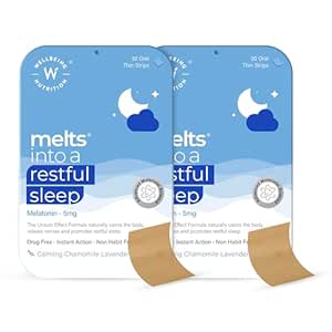 Wellbeing Nutrition melts Restful Sleep | Plant-Based Melatonin 5mg for ...