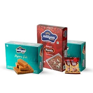 Adityaa milk Sweet Combos (Pack of 5) Mysore Pak - 200g (Pack of 2 ...