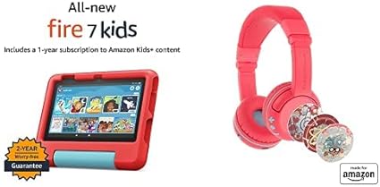 Amazon.com: Fire 7 Kids Tablet Bundle. Includes Fire 7 Kids Tablet ...