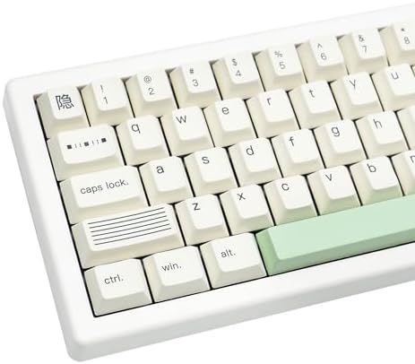 Amazon.com: White and Green Keycaps Minimalistic, Dye Sub PBT Cherry ...
