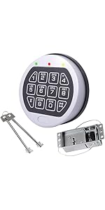 Electronic Safe Lock Replacement Keypad with Solenoid Lock, Gun Safe ...