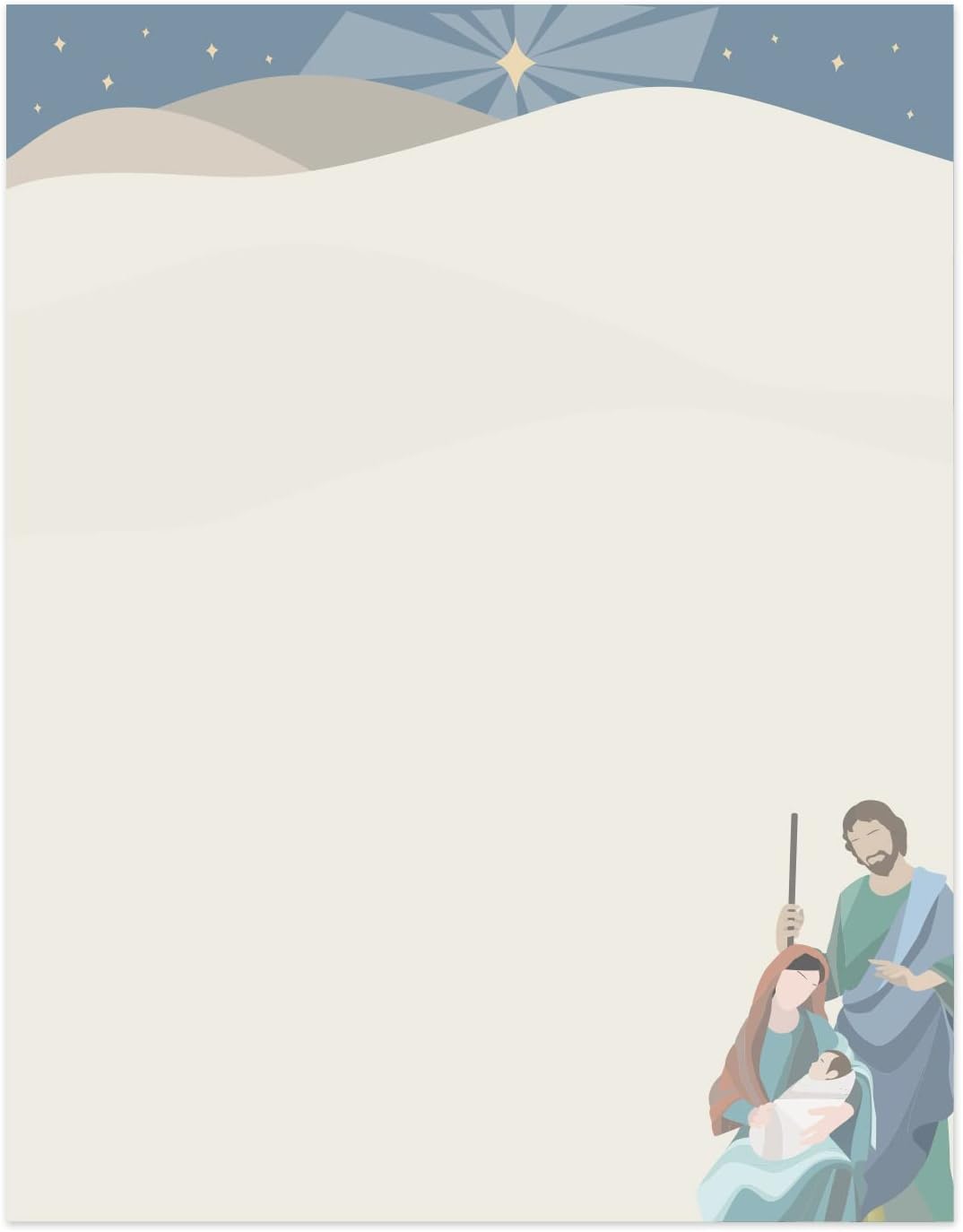 Amazon.com : Great Papers! Mary with Baby Jesus Letterhead, 80 Count, 8 ...