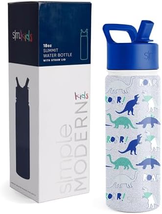 Simple Modern Kids Water Bottle with Straw | Insulated Stainless Steel ...