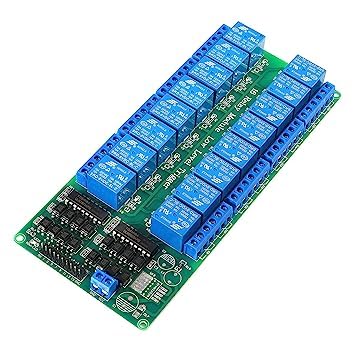 5V 16 Channel Relay Module with Light Coupling LM2576 Power Supply ...