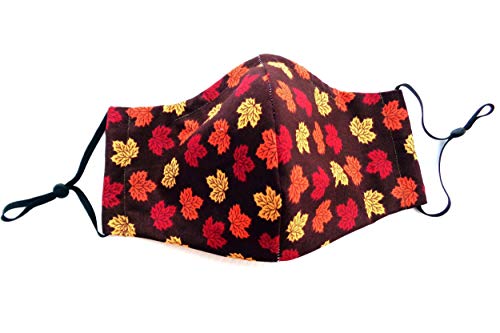 Amazon.com: Fog Less Cloth Fabric Face Mask Colorful Autumn Leaves Fall ...