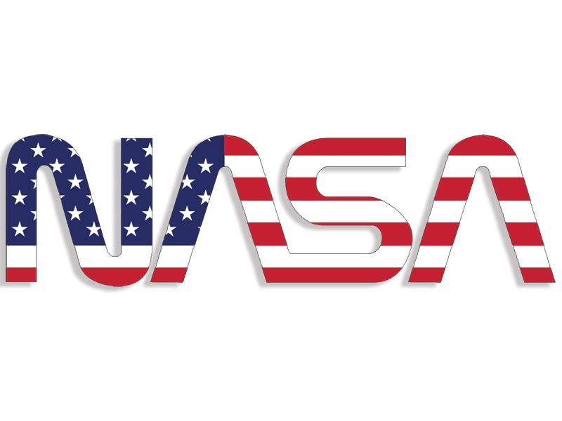 Amazon.com: USA Flag Shaped Like NASA Logo Sticker (Space Decal Shuttle ...