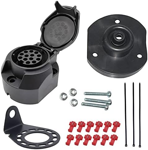 Maypole 129 Euro 12V 13-Pin Socket , Black : Amazon.co.uk: Automotive