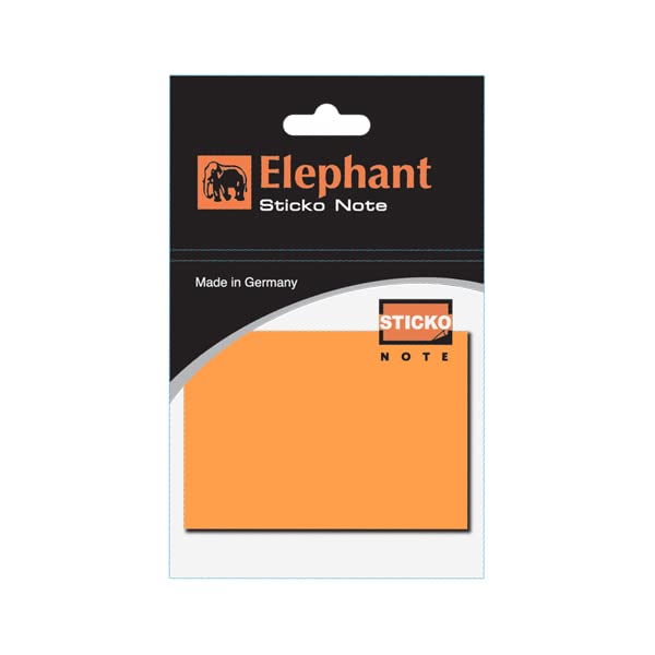 Elephant Sticky Note Neon Orange Color, Self -Stick Notes Colors ...