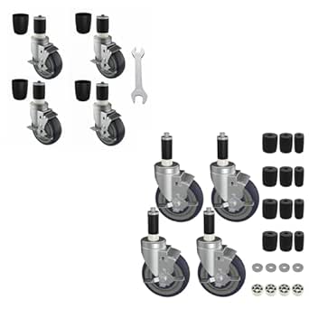 OK5STAR Expanding Stem Caster Wheels for Table Legs, Expandable Stem ...