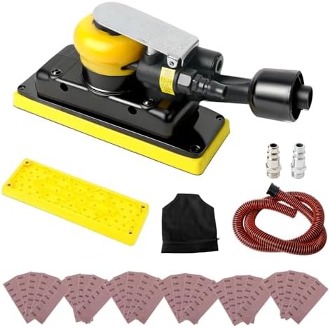 Pneumatic Air Orbital Sander, 70 mm x 198 mm 1/8" Vacuum Air Sander ...