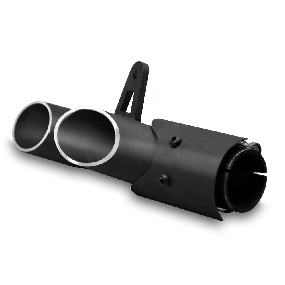 FLYPIG 38-51mm Universal Aluminum Exhaust Muffer Pipe 51mm/2" Dual ...