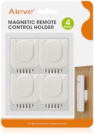 Amazon.com: AIEVE Magnetic Remote Control Holder - Wall Mount TV Remote ...