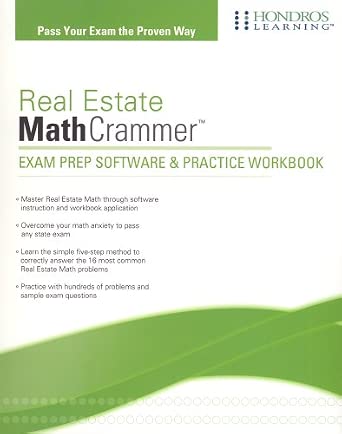 Real Estate Math Crammer: Hondros Learning: 9781598440072: Amazon.com ...