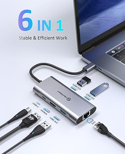 Snapklik.com : USB C Hub, UtechSmart USB C Ethernet Multiport Adapter ...