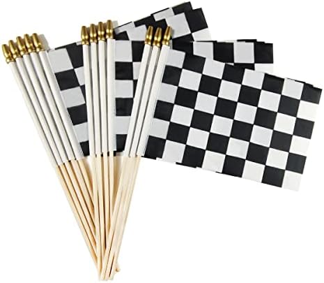 Amazon.com : 20 PCS Checkered Flags, Car Flags Race Car Party ...