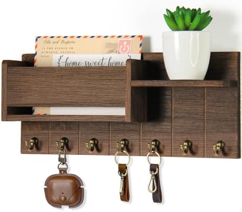 Amazon.com: RelaxScene Key Holder Wall Mount - Decorative Key Rack and ...