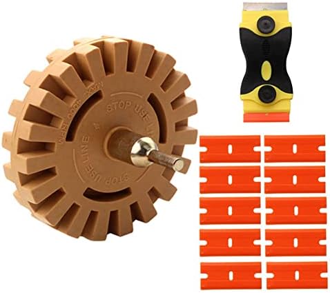 12Pcs Decal Adhesive Remover Set, 4-Inch Eraser Wheel with Plastic ...