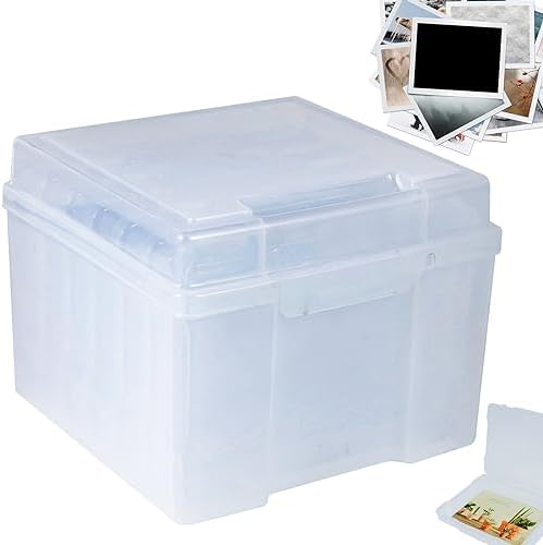 Photo Storage Boxes 7x5 Photo Cases Plastic Photo Keeper with 6 Inner ...