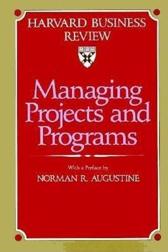 Managing Projects and Programs (Harvard Business Review Book): Review ...
