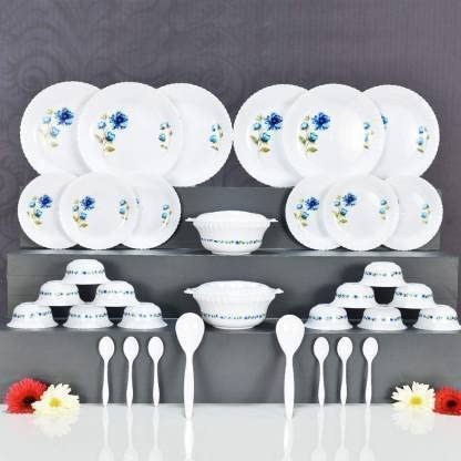 WOPMENT Multicolored Plastic Tableware Dinner Set | 6 Dinner Plates | 6 ...