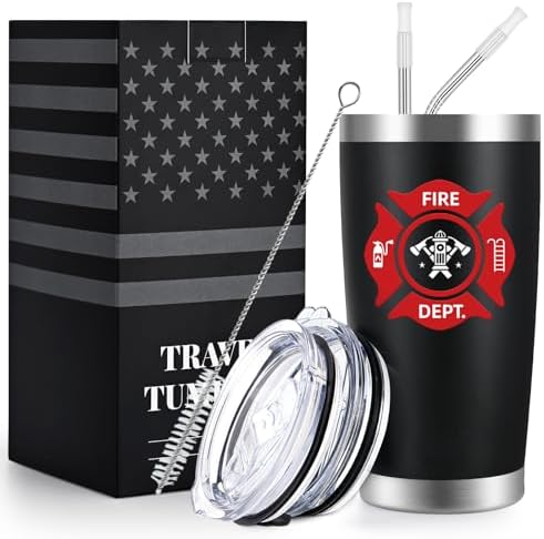 Amazon.com | Firefighter Gifts for Men | Stainless Steel Travel Tumbler ...