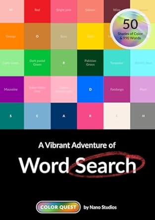 Color Quest - A Vibrant Word Search Adventure: Word Search Puzzle Book ...