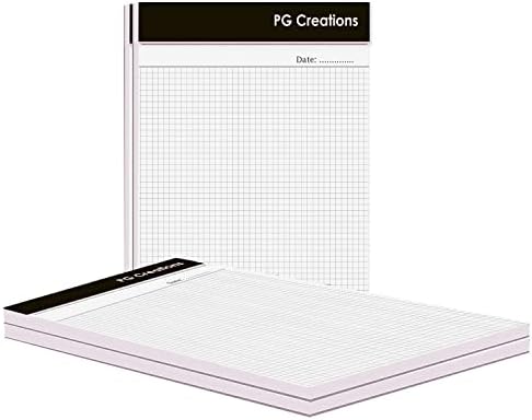 PG Creations 5 mm Grid Paper Notepad, A5 Size, 5x8 Inch, Medium Size ...