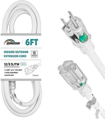 Amazon.com: HONDERSON 15FT 12/3 Lighted Outdoor Extension Cord - 12 ...