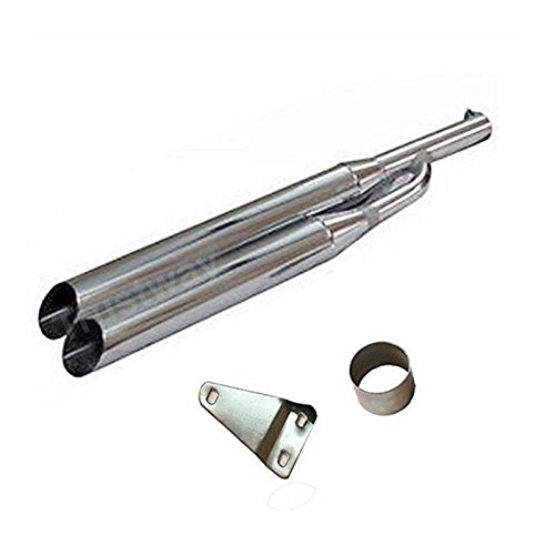 Buy Dhe Best SIL121 Bike Bullet Double Barrel Exhaust Silencer Dual ...