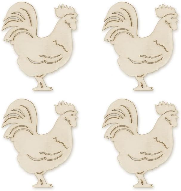 Amazon.com: Chicken Cutout Unfinished Wood Animal Kids Craft Farm House ...