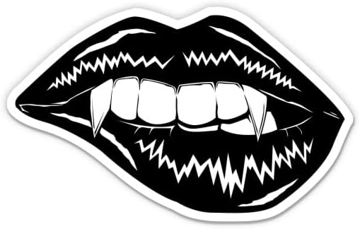 Amazon.com - Vampire Lips Stickers - 2 Pack - Waterproof Vinyl for Car ...