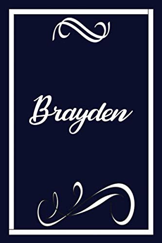 Amazon.com: Brayden: Personalized Notebook Journal | 100 Ruled Journal ...