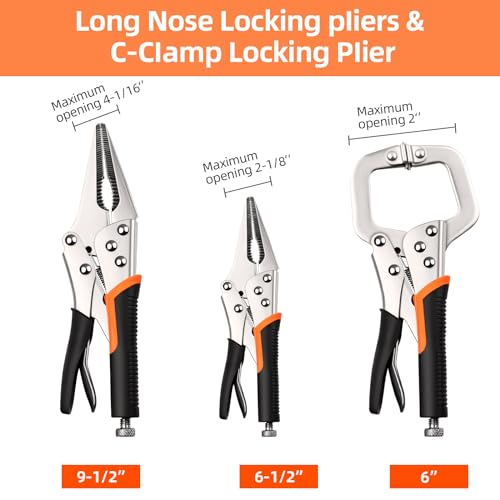 3-Pack 11 Inch Metal Face Clamps for Welding& Woodworking,Adjustable ...