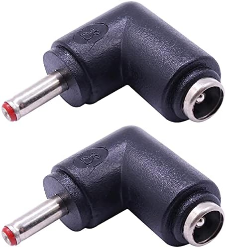 Amazon.com: 2Pcs DC Power Connector Adapter 90 Degree Angle 3.5mm x 1.35mm Male Plug to 5.5mm x ...