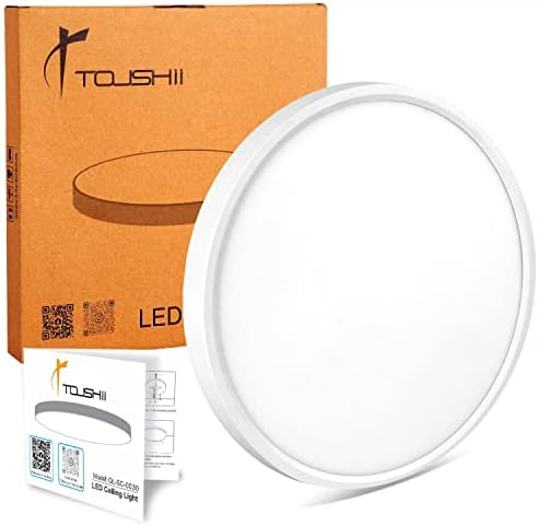 TOUSHII Ultra-Thin Ceiling Light 30CM 24W, 4500k Natural Light Non ...