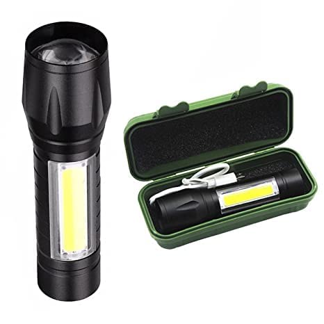 SSM Mart USB Rechargeable Handheld Portable Torch Light Flashlight LED ...