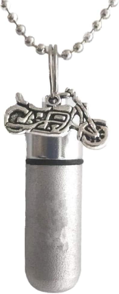 Amazon.com: Motorcycle Urn Necklace-Mens Cremation Jewelry Pendant for ...