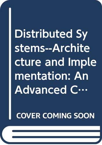 Amazon.com: Distributed Systems-Architecture and Implementation: An Advanced Course (Lecture ...