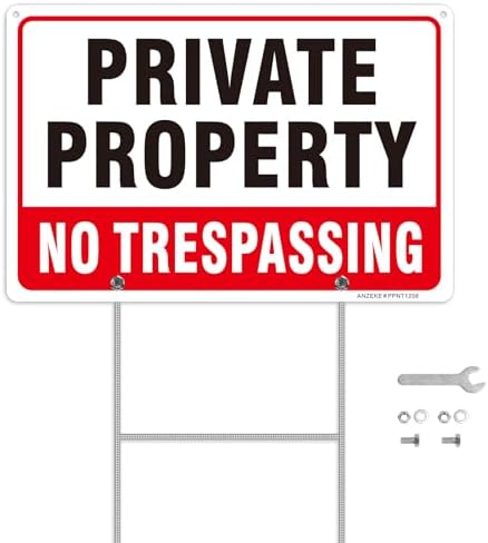 Amazon.com : Whitehall™ Private Property Sign No Trespassing yard ...