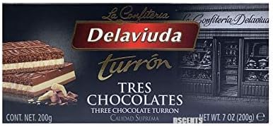 Amazon.com: Delaviuda Turron Praline Tres Chocolates 7 oz Product of ...