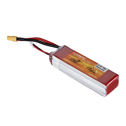 Floureon 11.1V 2800mAh 35C 3S RC Lipo Battery Pack 4.33*1.46*1.18 Inch ...