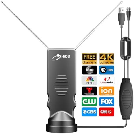 Amazon.com: Rabbit Ears Antenna Long Range Reception with Amplifier TV ...