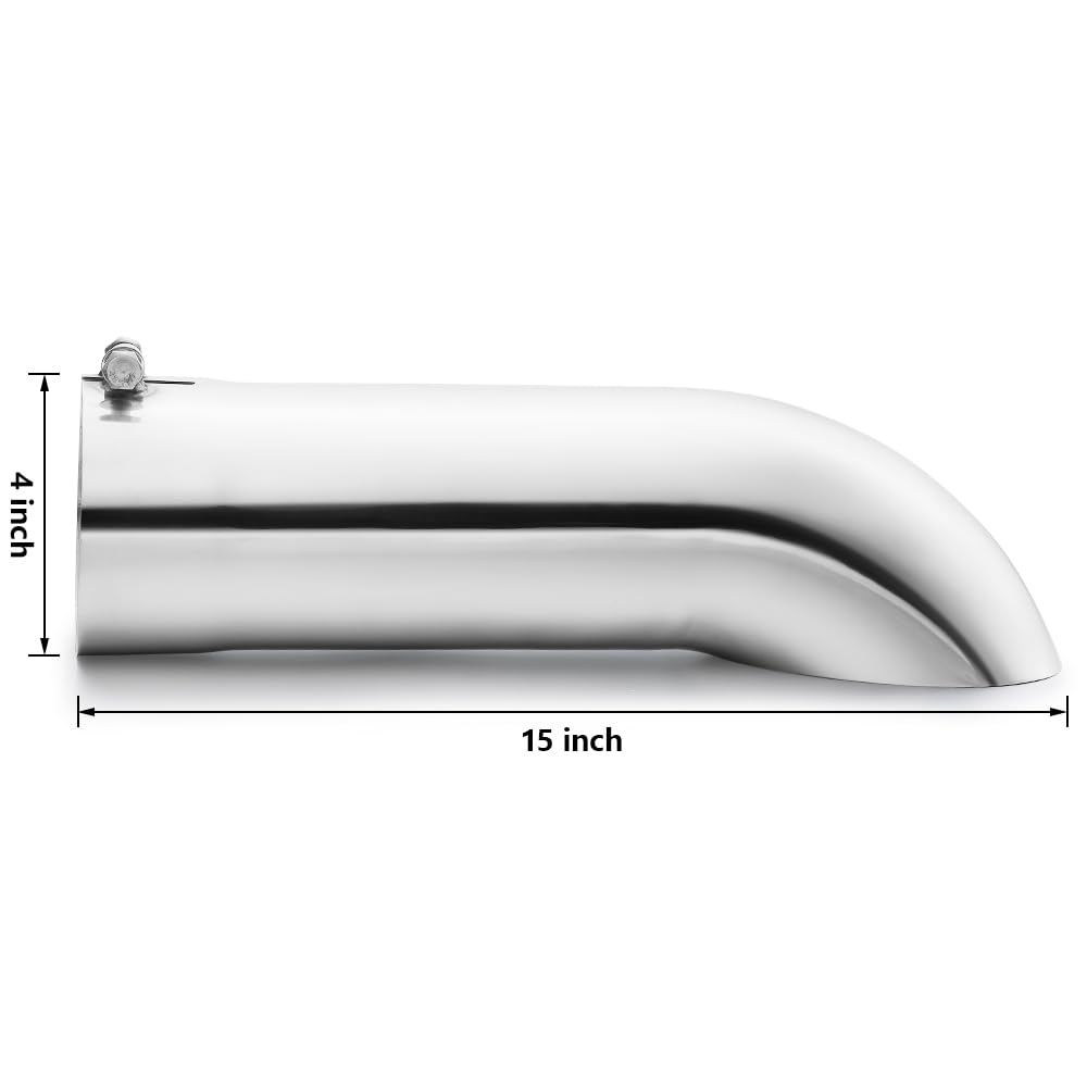 Snapklik.com : 4 Inch Inlet Turn Down Exhaust Tip, 4 Inch Inside ...
