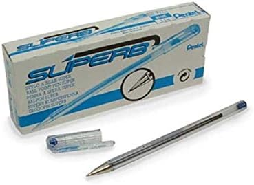 Pentel Superb Ballpoint Pen 0.7mm Tip - Black Ink(Pack of 12) : Amazon ...