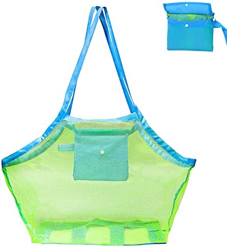Amazon.com: Mesh Beach Tote Bag, Extra Large Beach Bags, Kids Sea Shell ...