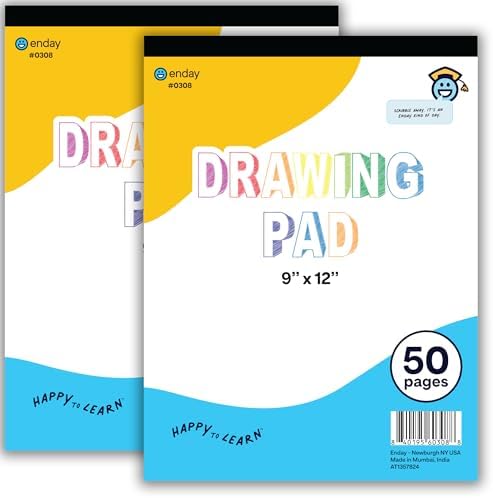 Amazon.com - Emraw Sketch Pad for Kids (2 Pack) - 9" x 12" Kids Drawing ...