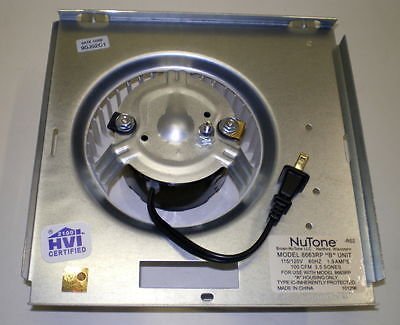 (NEW Part) NuTone Motor (8663RP) Assembly #97017705 1550 RPM; 1.2 Amps ...
