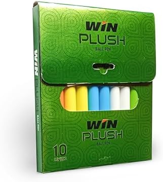 WIN Plush Ball Pens Set | 10 Blue Ink Pens | Bright Body Colours | Pens ...